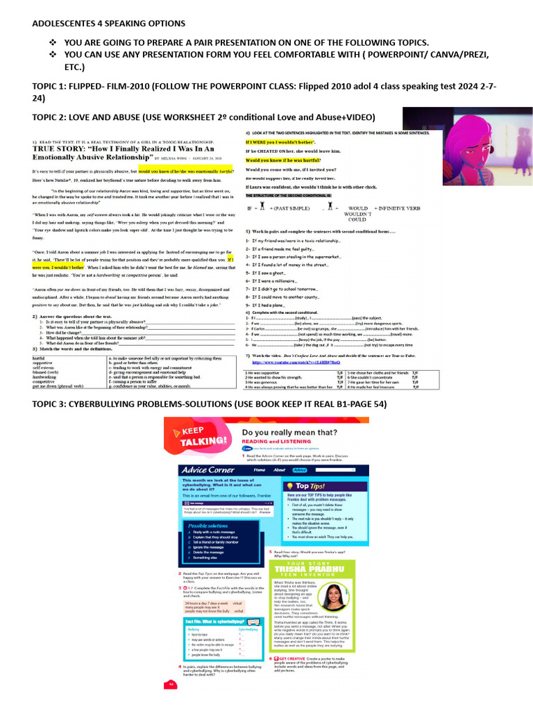 Options For Presentation Adol 4 October 2024-1 | PDF
