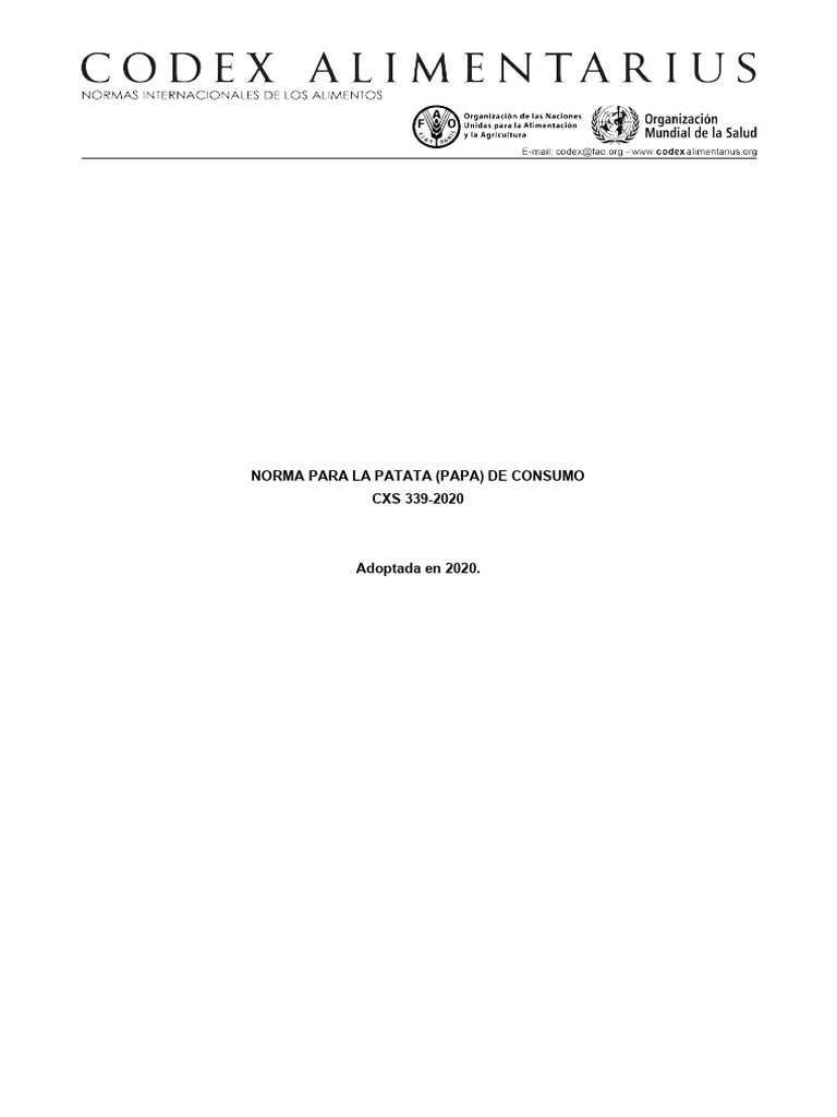 CXS 339s | PDF | Patata | Alimentos
