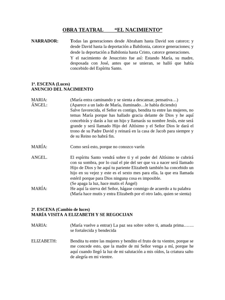 El Nacimiento de Jesucristo en Escenas | PDF | María, madre de Jesús ...