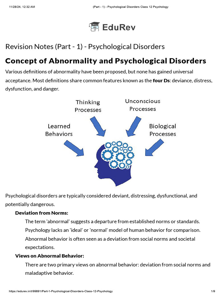 Understanding Psychological Disorders | PDF | Anxiety | Mental Disorder