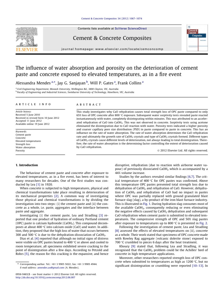 The Influence of Water Absorption and Po | PDF | Porosity | Concrete