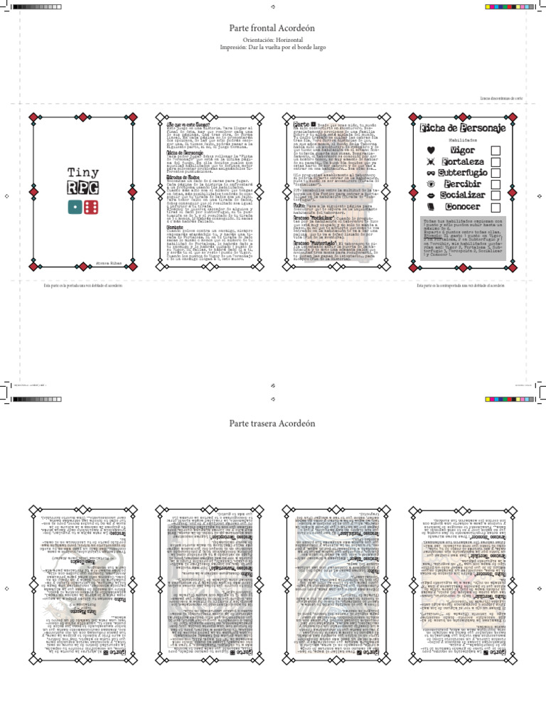 Tiny RPG (DIN A2 - Acordeón) | PDF