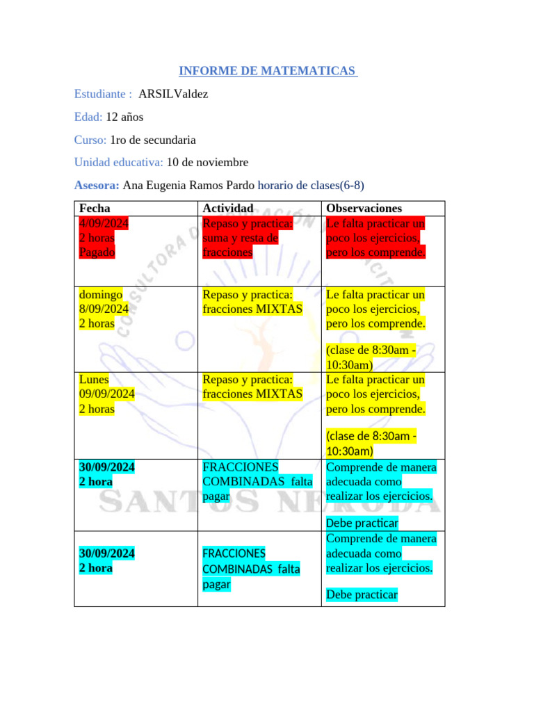 Reporte de Clases de Matematicas y Calculo 1 | PDF | Matemáticas