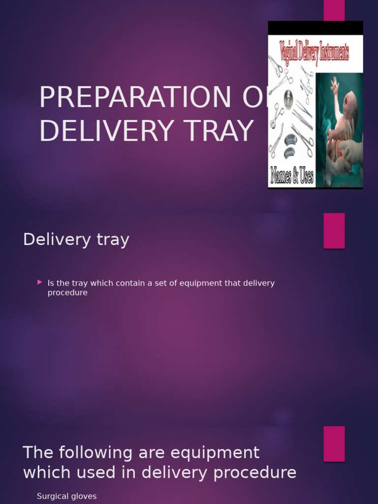 Tray Preparation of Delivery | PDF