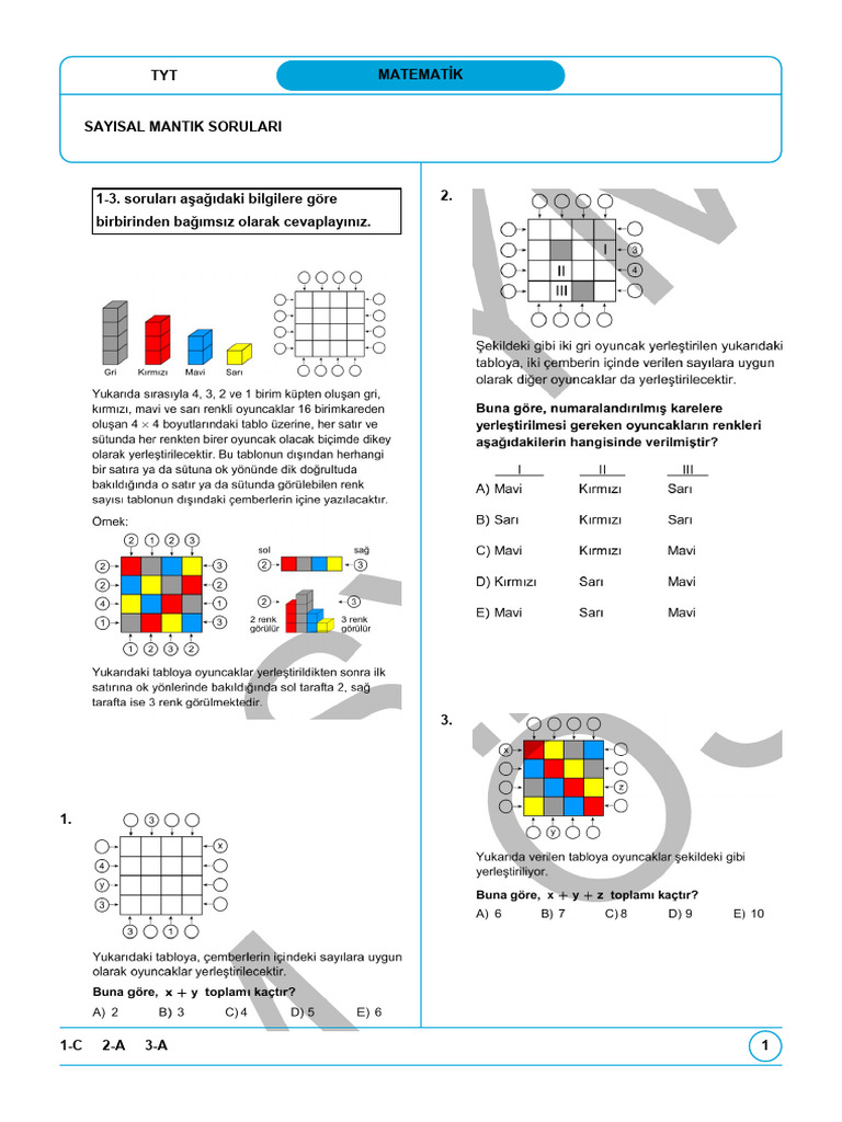 Sayisal Mantik 1 | PDF