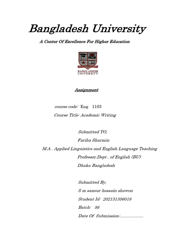 Bangladesh University Fariha Mam | PDF