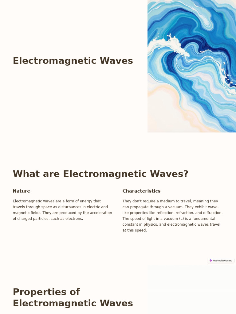 Electromagnetic Waves A Comprehensive Guide | PDF | Electromagnetic Radiation | Waves