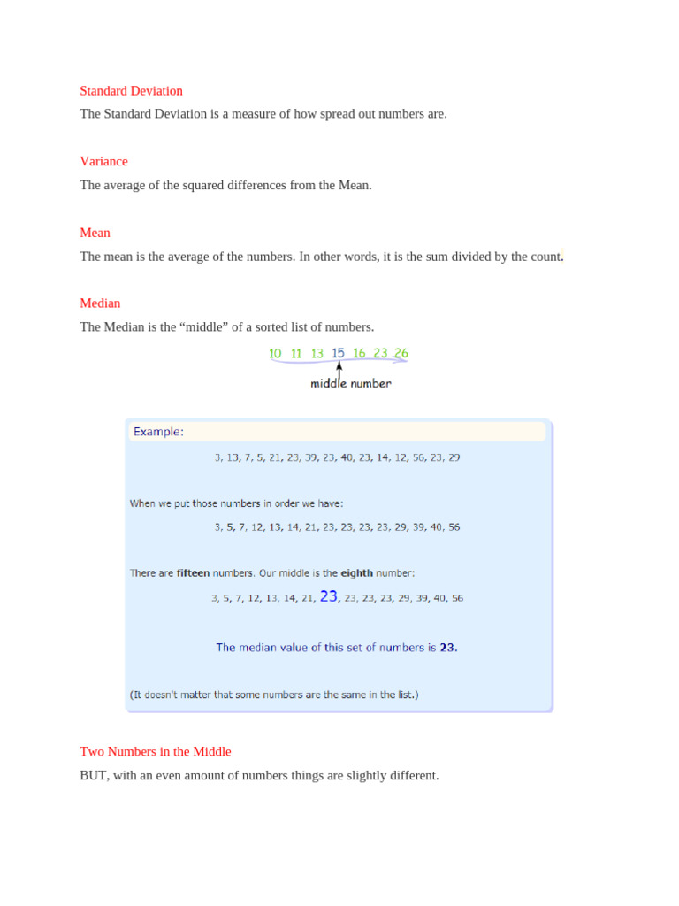 Statistical Terms For Week 4 Lesson | PDF