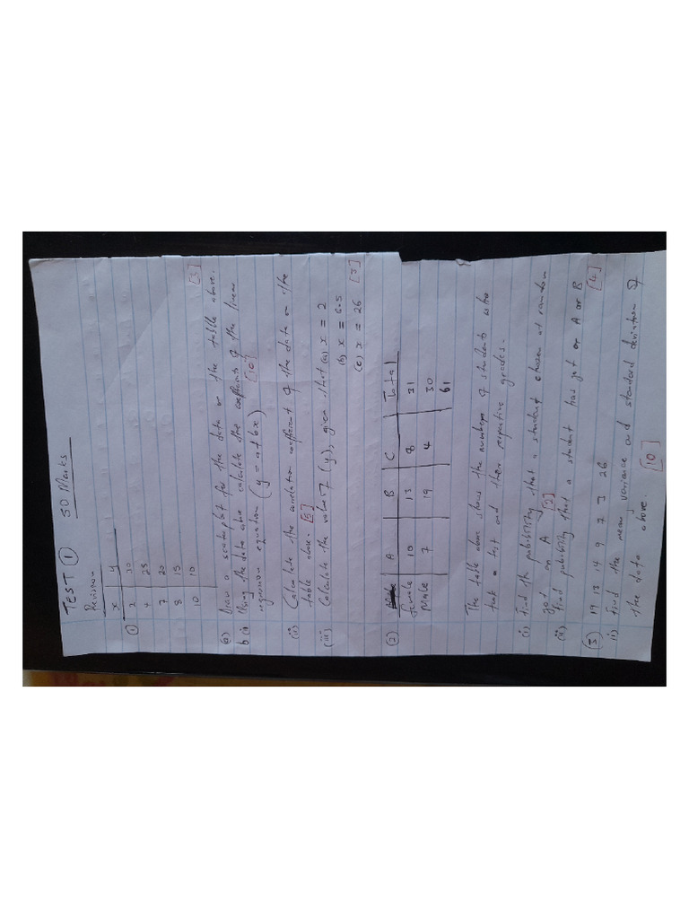 DIY Statistics Revision Test. | PDF