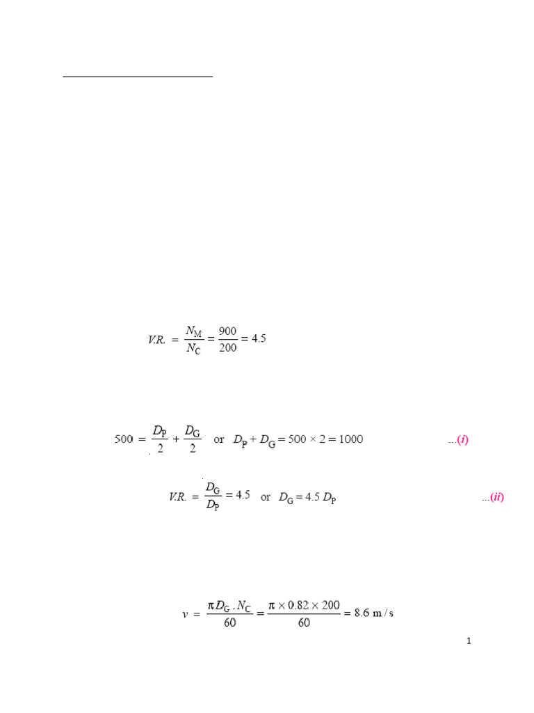 Examples of Gear Drives | PDF | Gear | Torque