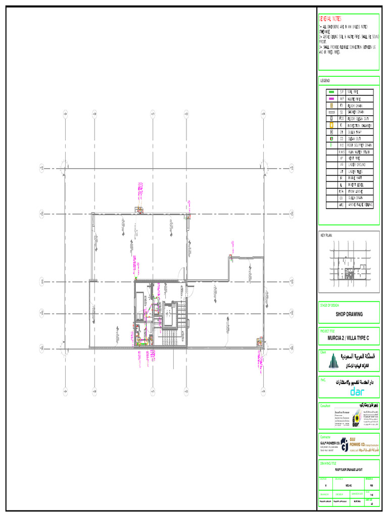 Mec-402 - Villa C - Roof Floor Drainage Layout Rev 00-Mec-402 | PDF ...