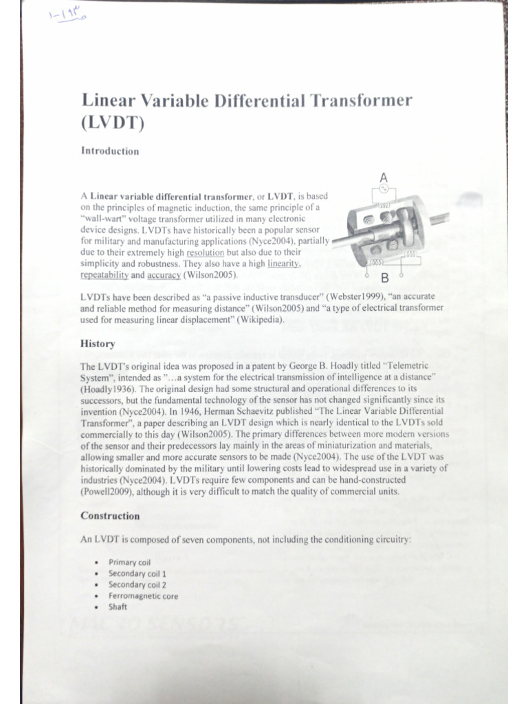 LVDT | PDF