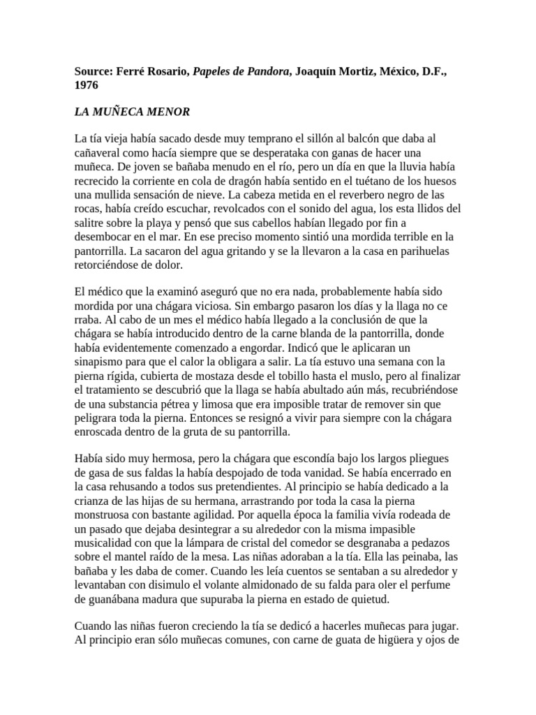 La Muñeca Menor | PDF