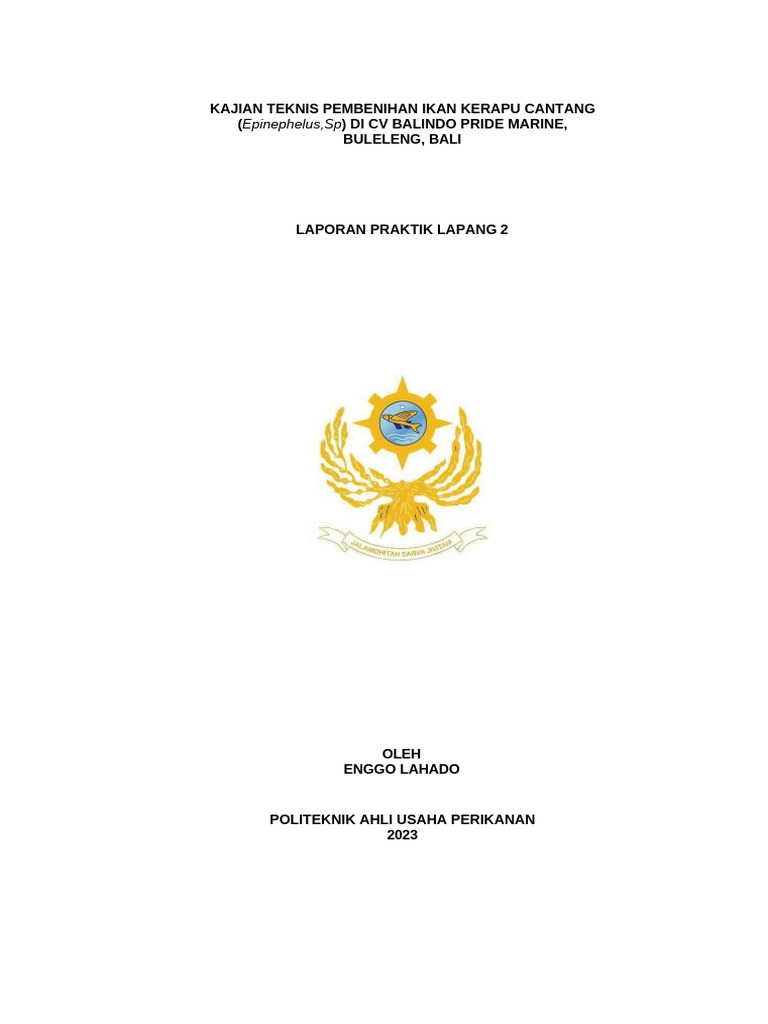 Hasil Laporan PL2 (Rev2) | PDF