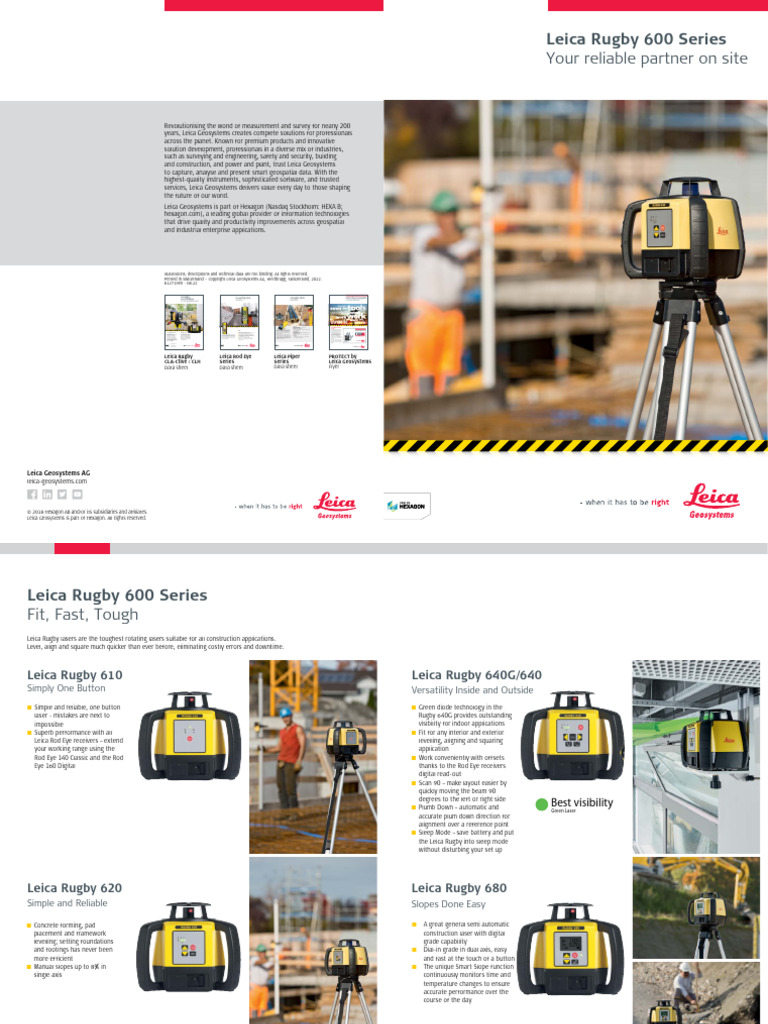 Leica Rugby 600 Series BRO | PDF | Calibration | Laser