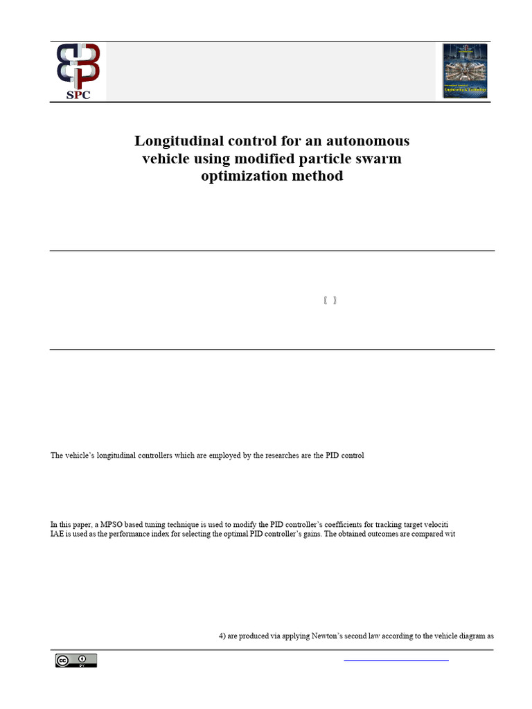 Mpso | PDF | Control Theory | Applied Mathematics