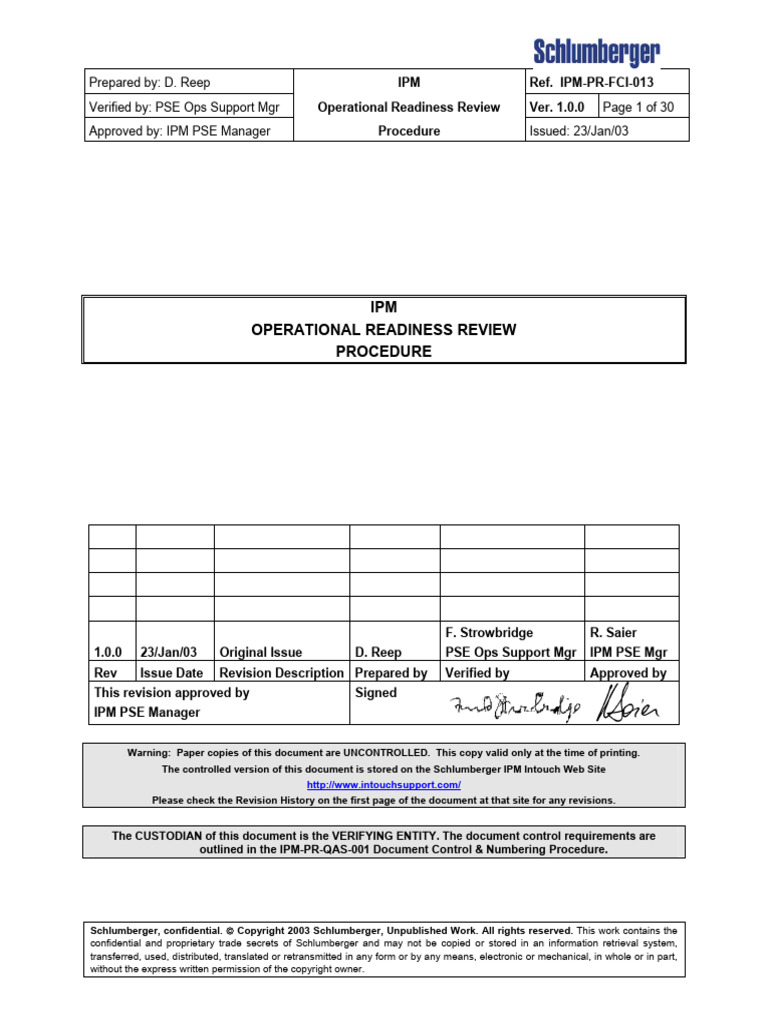 Operational Readiness Document (Excellent - Read) | PDF | Logistics ...