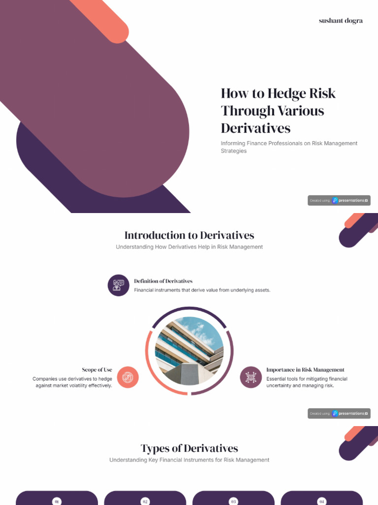 How To Hedge Risk Through Various Derivatives | PDF