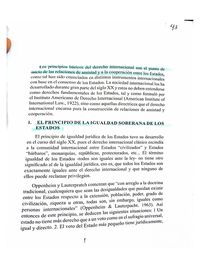 Principios de Las Relaciones Pacíficas Entre Los Estados | PDF