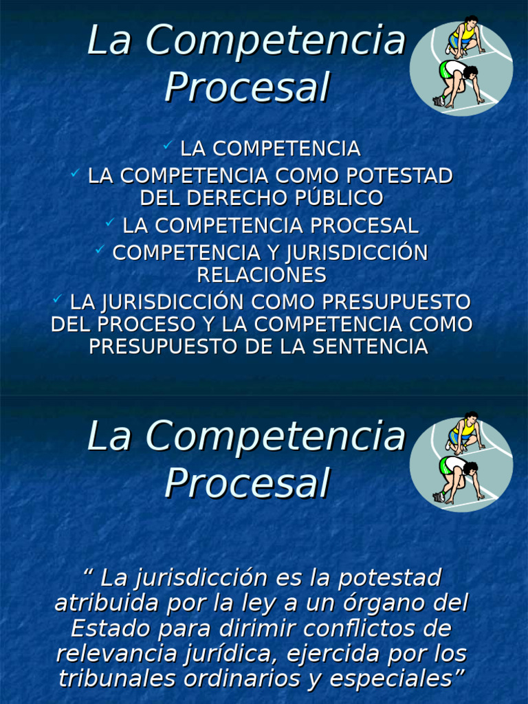 Competencia Procesal | PDF | Jurisdicción | Ley procesal