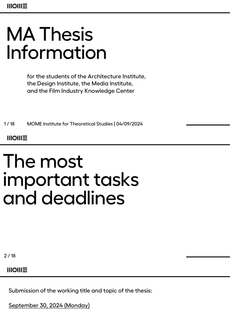 MA Thesis Information - MOME - 2024-25 | PDF | Thesis | Citation