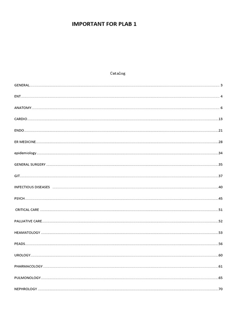 Important For Plab 1 | PDF | Knee | Electrocardiography