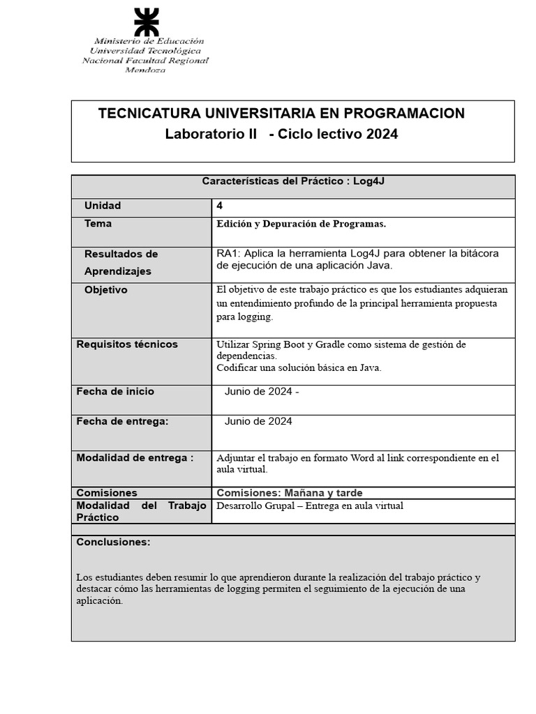 Practico Log4j | PDF | Ingeniería de software | Programación de computadoras