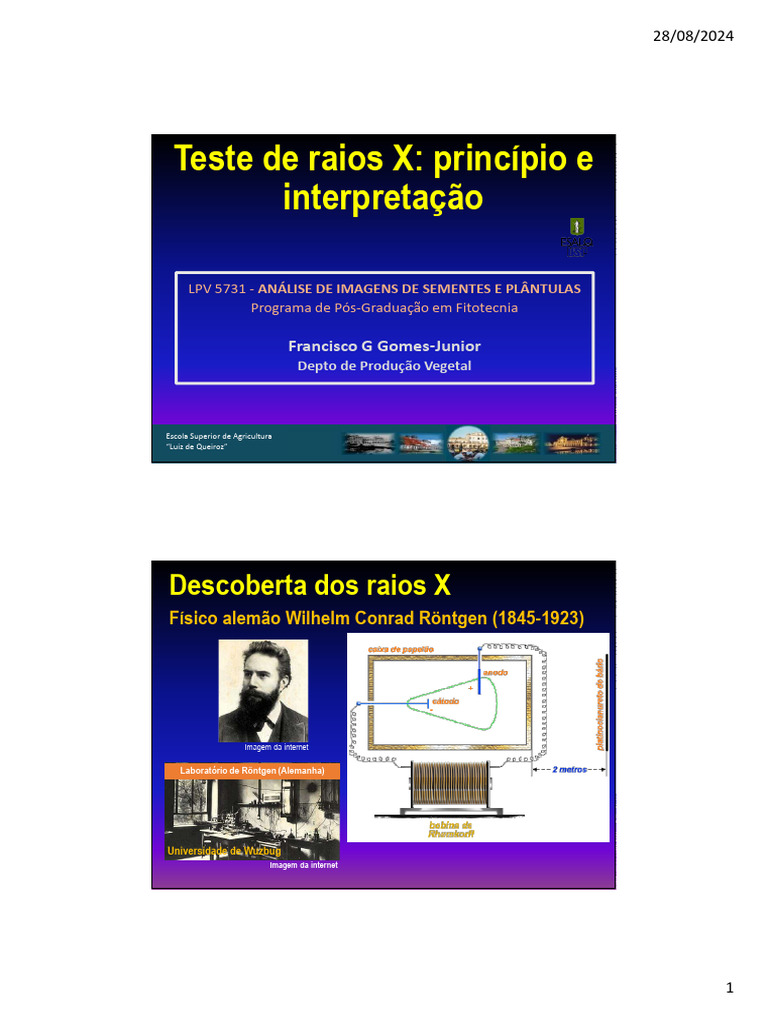 Aula 3 - Teste de Raios X Princípio e Interpretação | PDF | Raio X ...