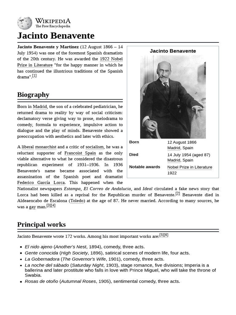 Jacinto Benavente | PDF