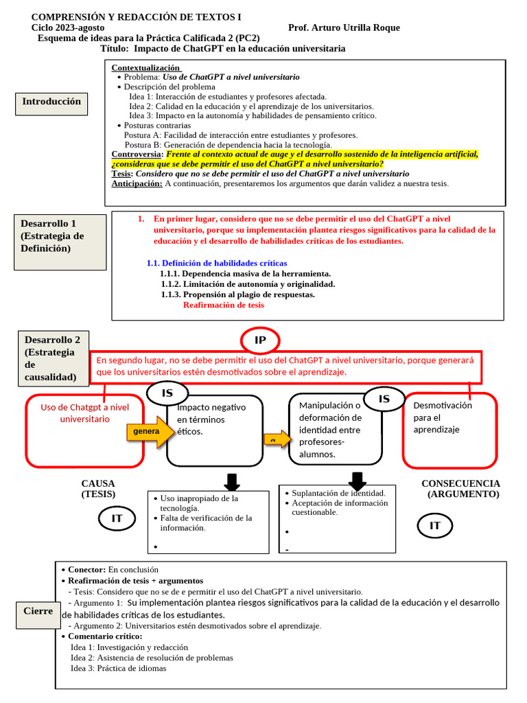 Esquema de Definición - Causalidad | PDF | Aprendizaje | Ciencia cognitiva