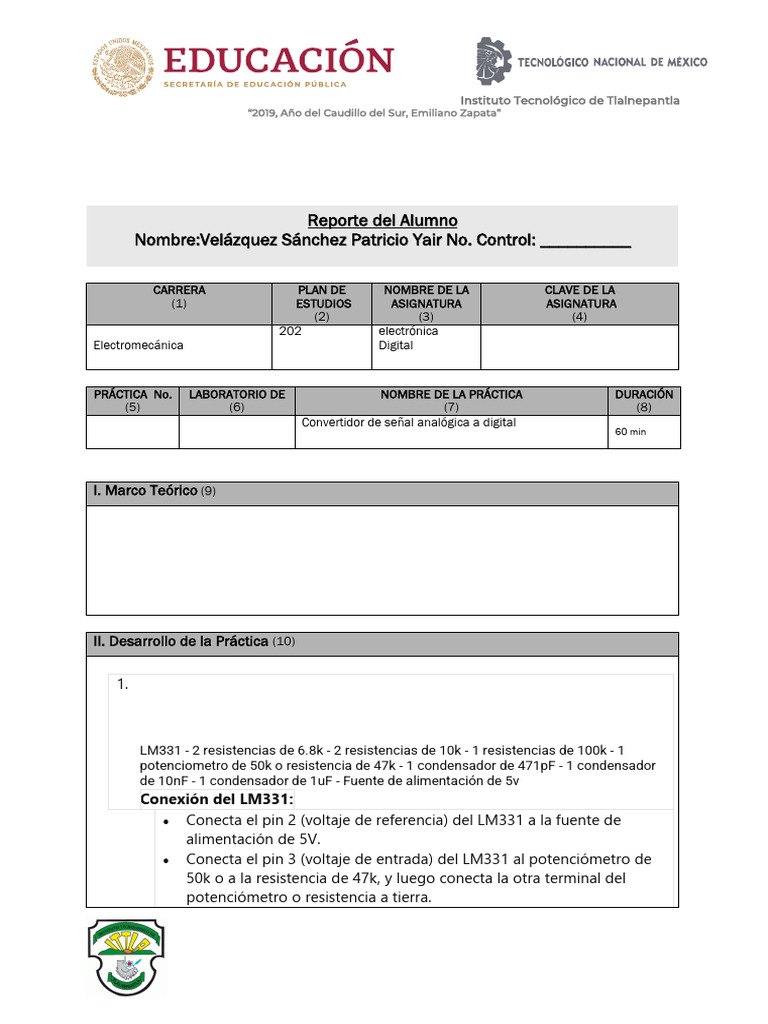 Formato Practrica | PDF | Fuente de alimentación | Electrónica