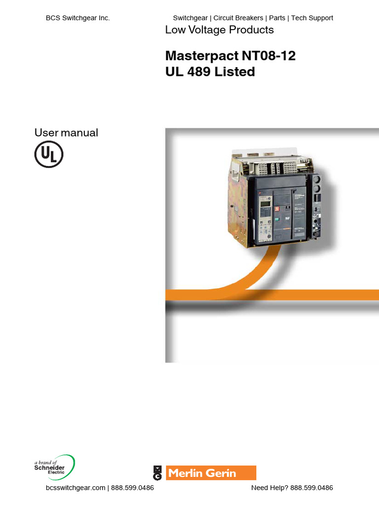 Masterpact NT08-12 User Manual | PDF | Electrical Connector | Equipment