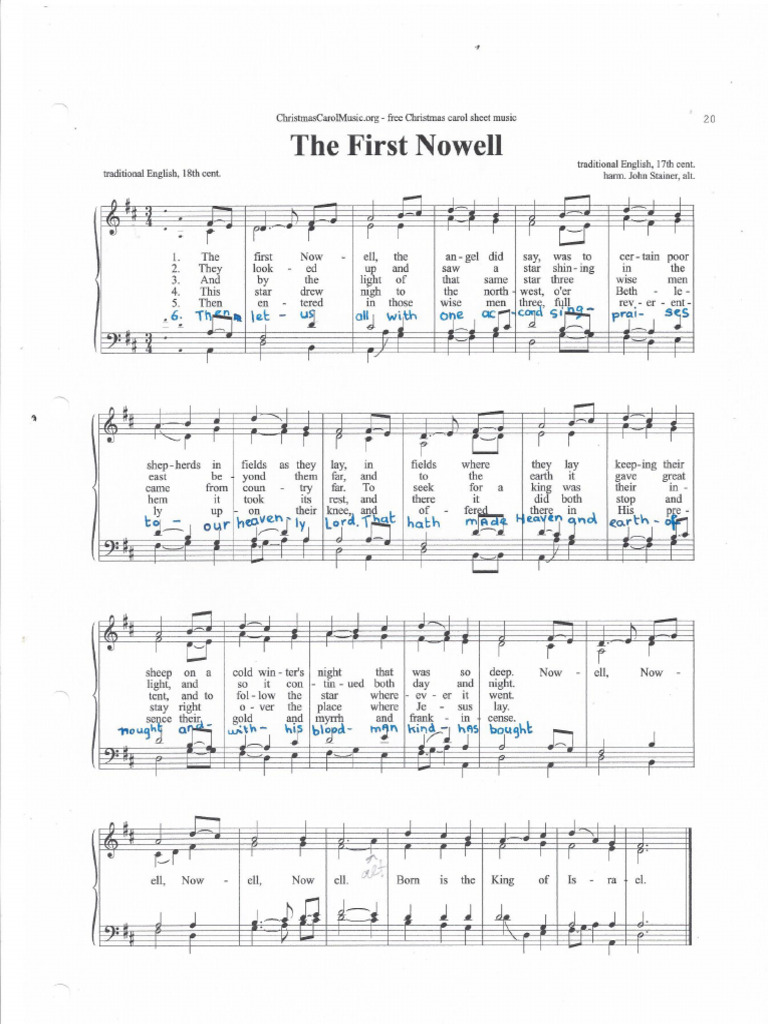 The First Nowell - Jon Stainer | PDF