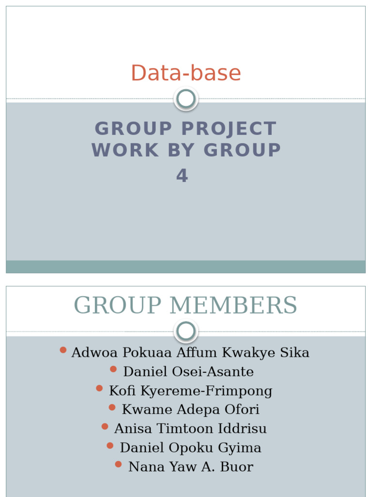 Data-Base Group 4 | PDF