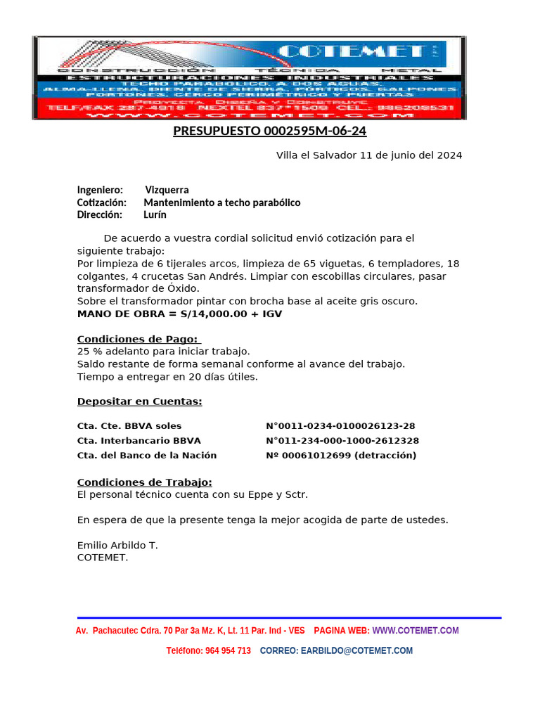 Presupuesto Vizquerra 1 | PDF