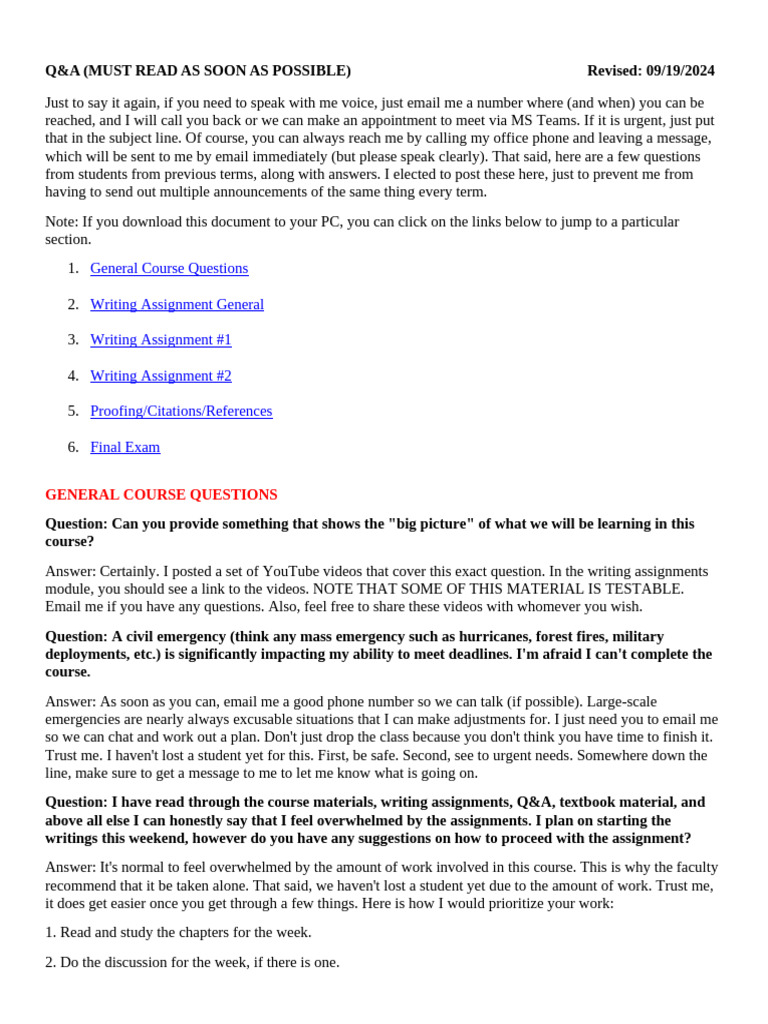 General Course Questions | PDF | Unemployment | Apa Style