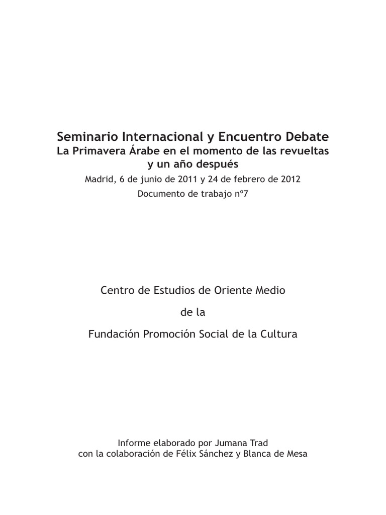 Primavera Arabe | PDF | Hosni Mubarak | Egipto