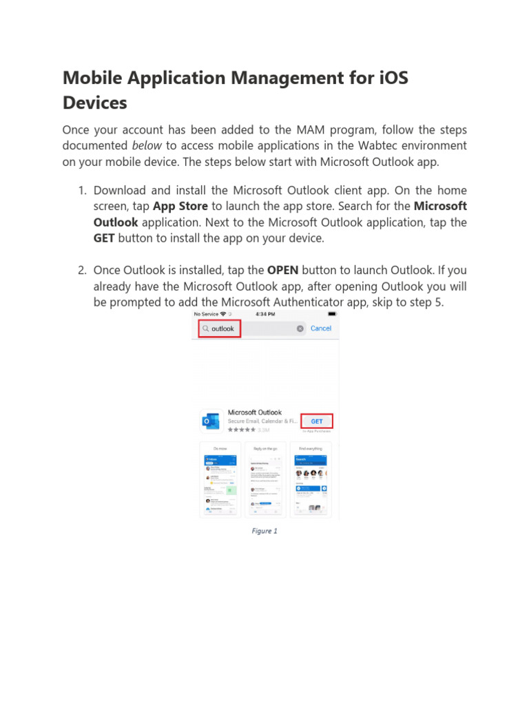 MAM For iOS | PDF | Mobile App | Microsoft Outlook