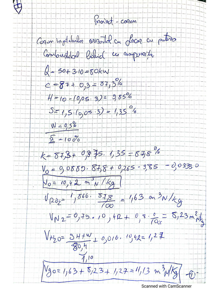 Proiect Cazan Calcule | PDF