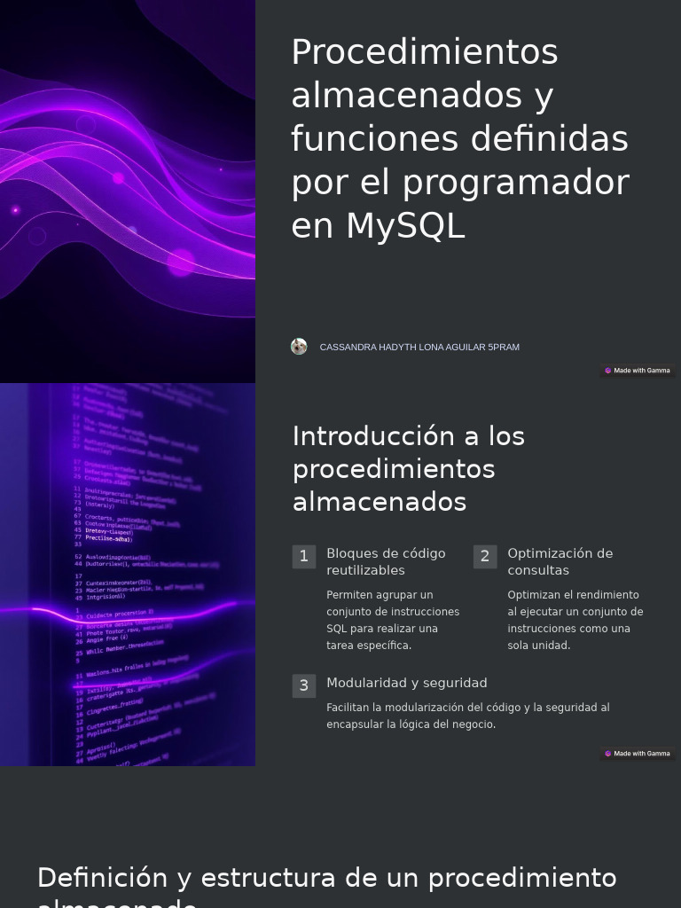 Procedimientos Almacenados | PDF | SQL | Bases de datos