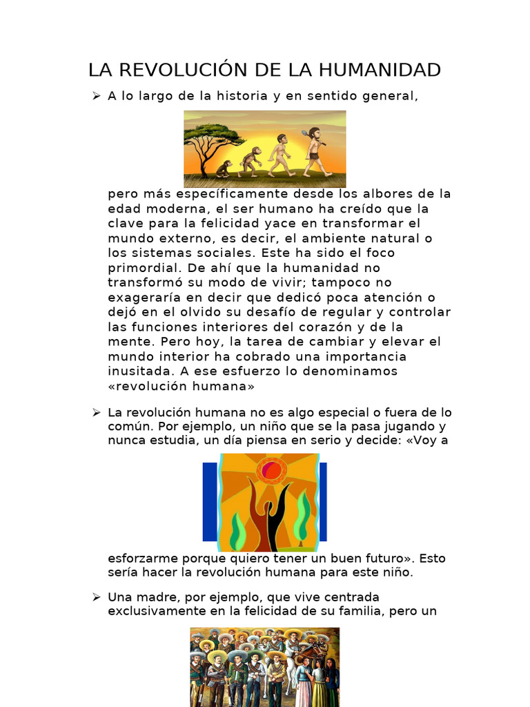 Revolución Humana: Transformación Interior | PDF | Felicidad | Humano