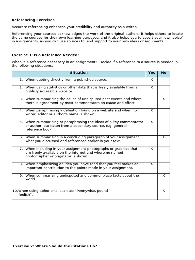 Proseminar - Referencing System Exercises | PDF | Citation | Science