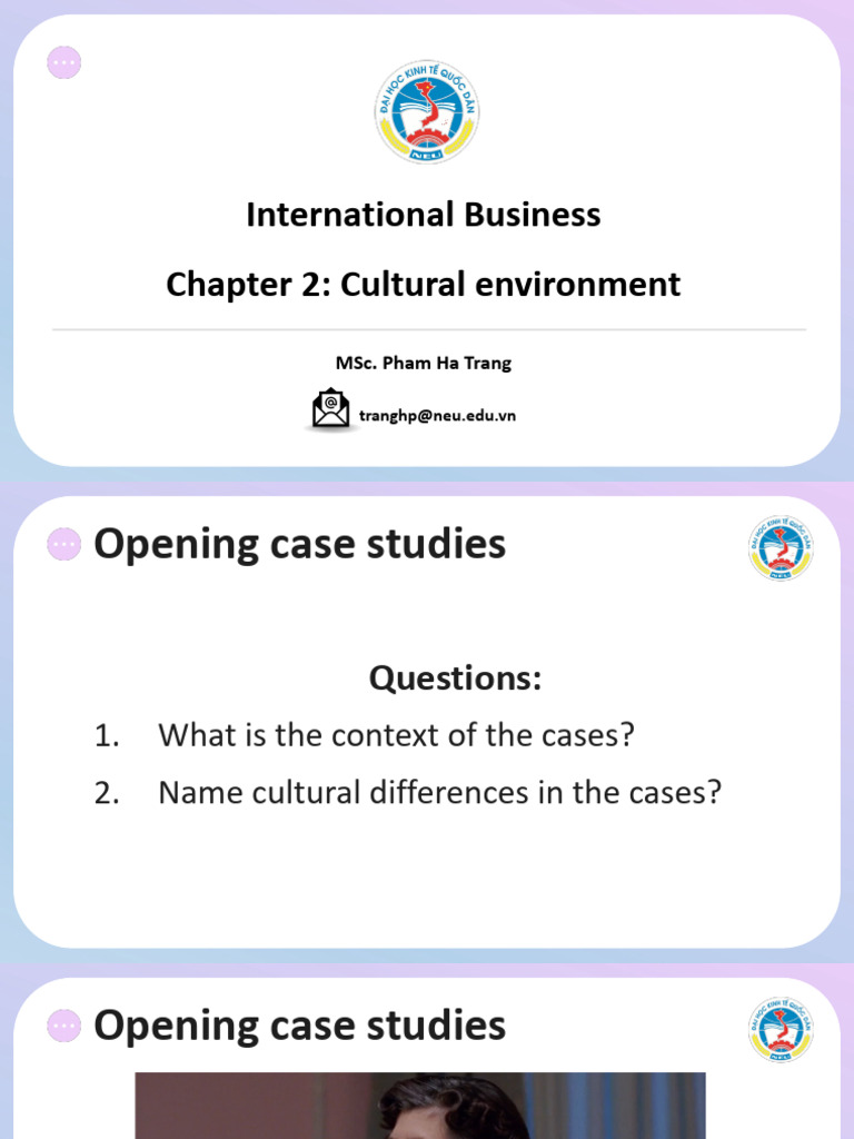 IB Chap 2 Cutural Environment | PDF | Aesthetics | Risk