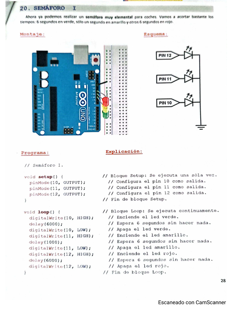 Semáforo Arduino | PDF