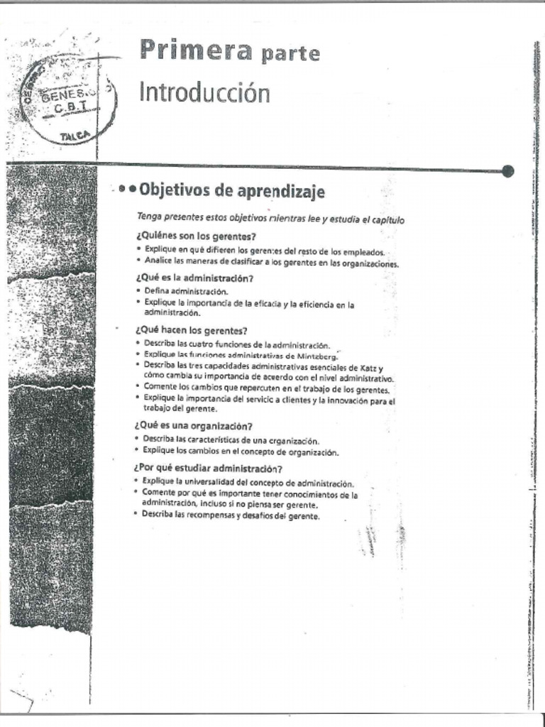 Cap.1. Libro Administración, Stephen Robbins | PDF