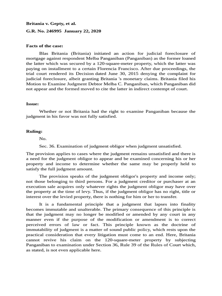 Rule 39, Section 36 | PDF