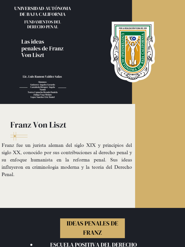 Franz Von Liszt | PDF | Derecho penal | Crímenes