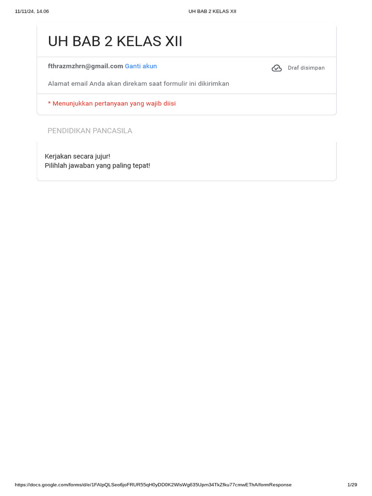 Uh Bab 2 Kelas Xii PKN | PDF