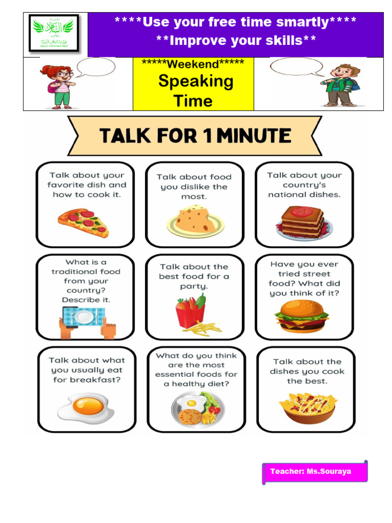One-Minute Speaking Activity | PDF