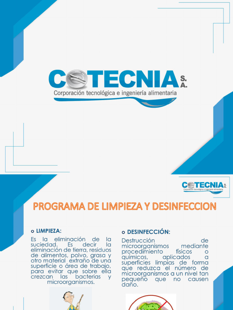 Capacitación Limpieza y Desinfección | PDF | Blanqueador